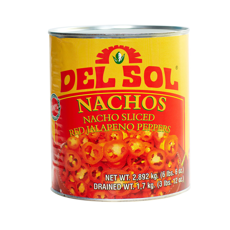 Del Sol Jalapeno Nacho Slices red 2,9 kg - Fort Deli